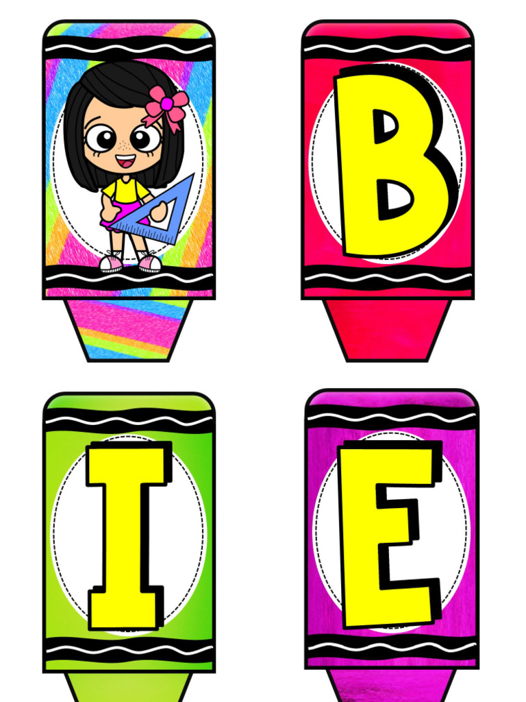 CRAYONES DE BIENVENIDOS PARA IMPRIMIR | PDF