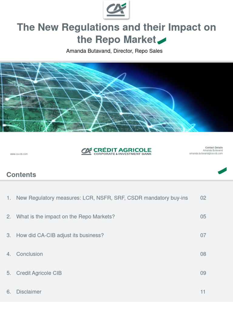 Repo Market Impact of New Regulations | PDF | Repurchase Agreement ...