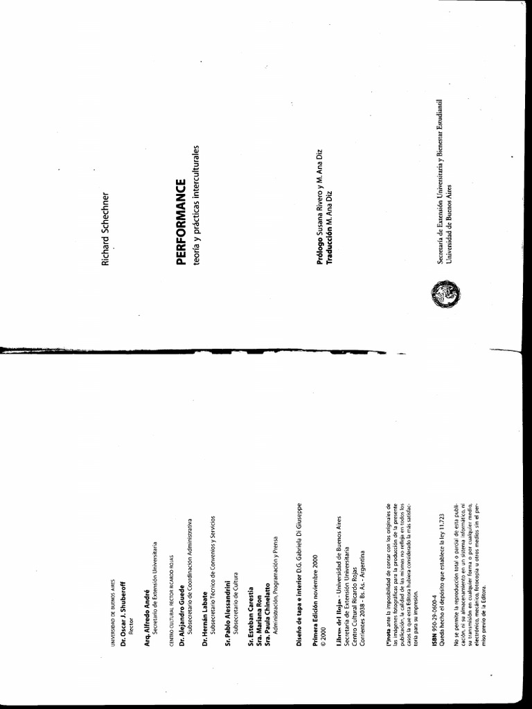 Schechner - Qué Son Los Estudios de Performance y Por Qué Hay Que Conocerlos (Cap 1) | PDF