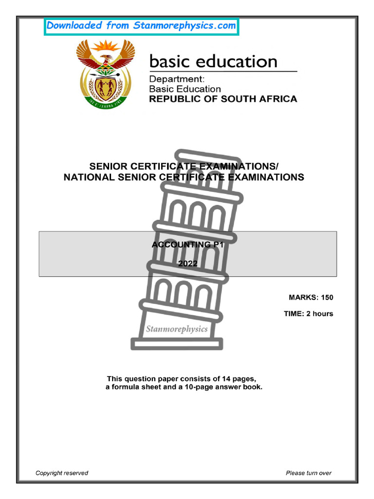 NSC Accounting Grade 12 May June 2023 P1 and Memo | PDF