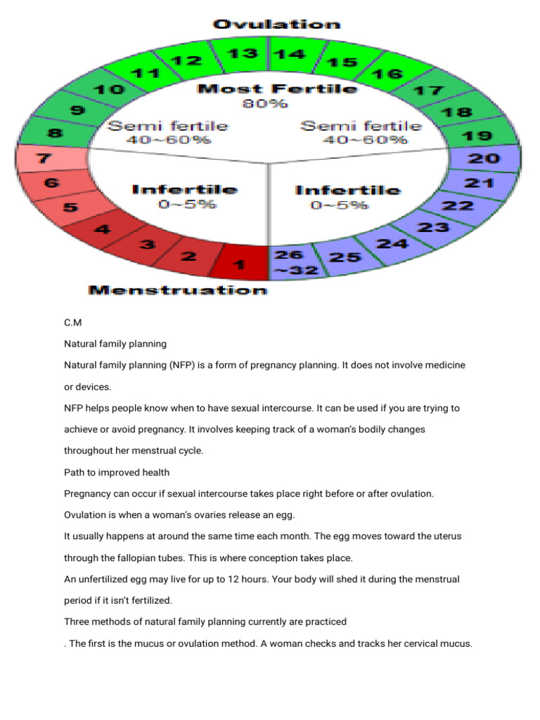 Natural Family Planning 2 | PDF | Menstrual Cycle | Family Planning
