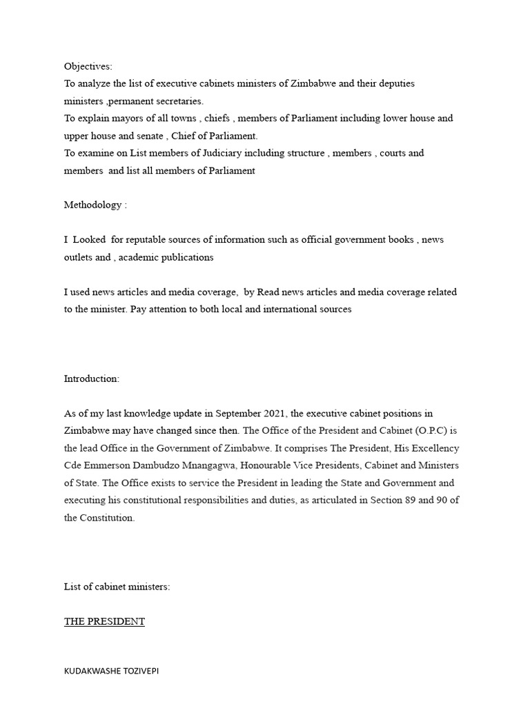 Kuda introduction | PDF | The Honourable | Zimbabwe