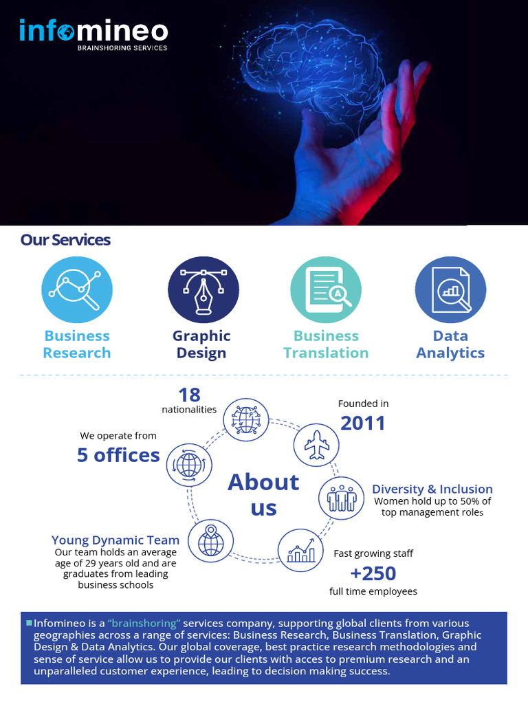 Infomineo_Brochure_-_2023 | PDF | Business | Cognition