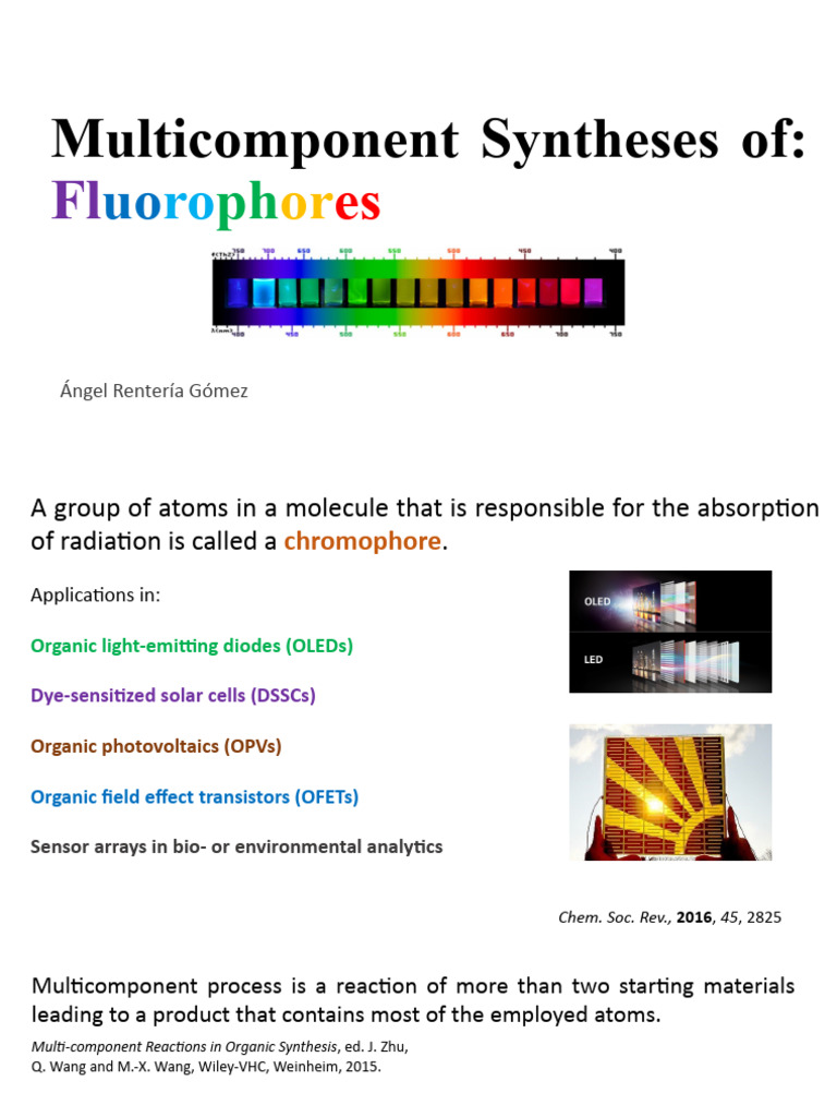 Multicomponent Synthesis of Fluorophores | PDF | Fluorophore | Fluorescence
