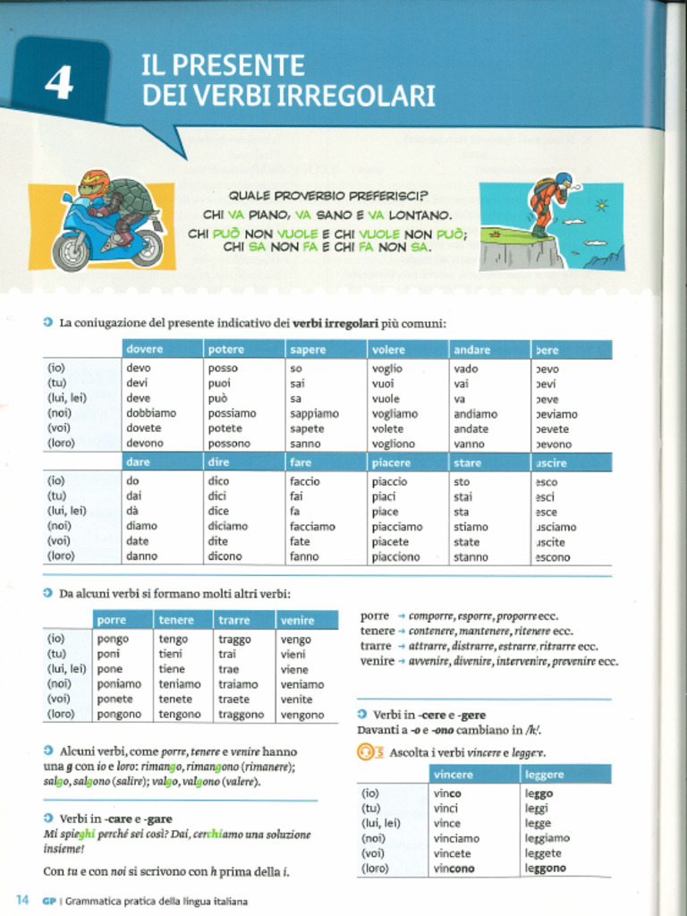 Verbi Irregolari - Presente | PDF