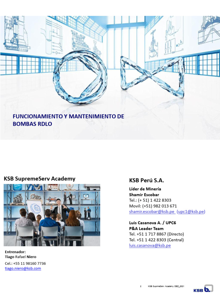 KSB Capacitación Bomba RDLO | PDF | Bomba | Presión