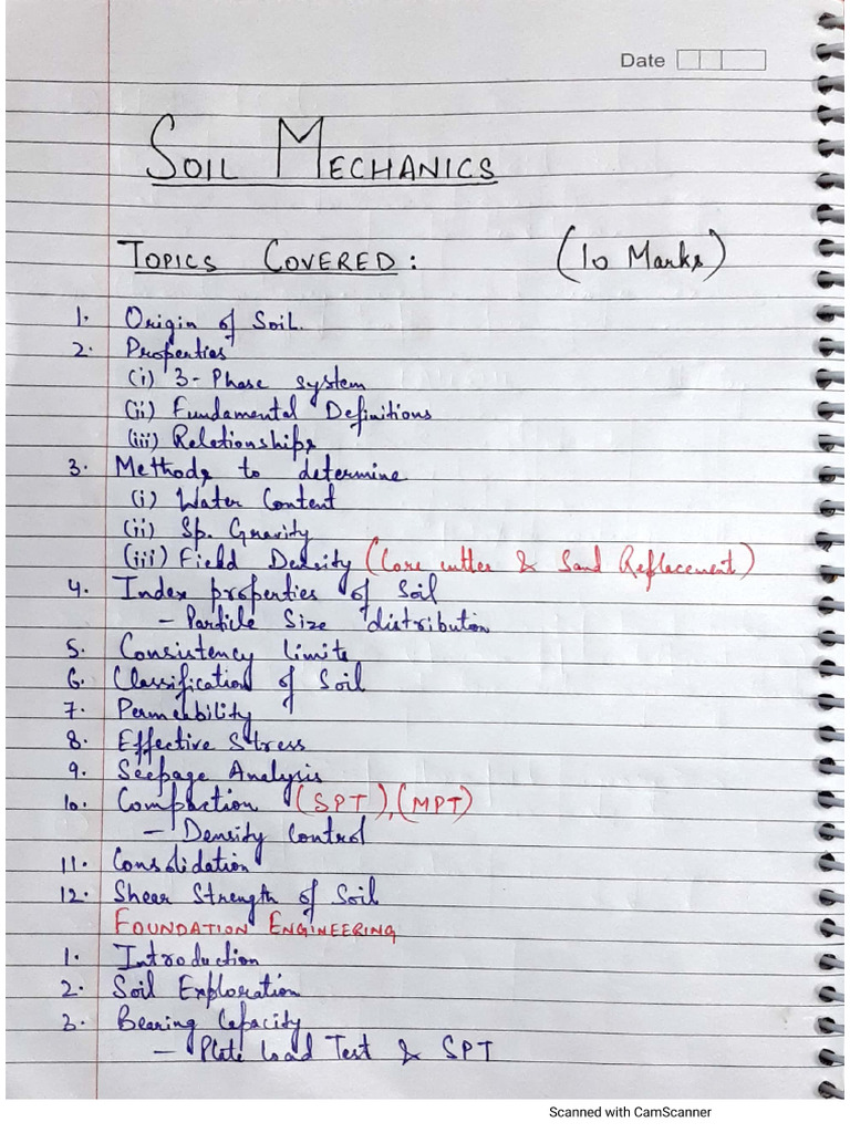 Soil (JKSSB JE) Handwritten Notes | PDF