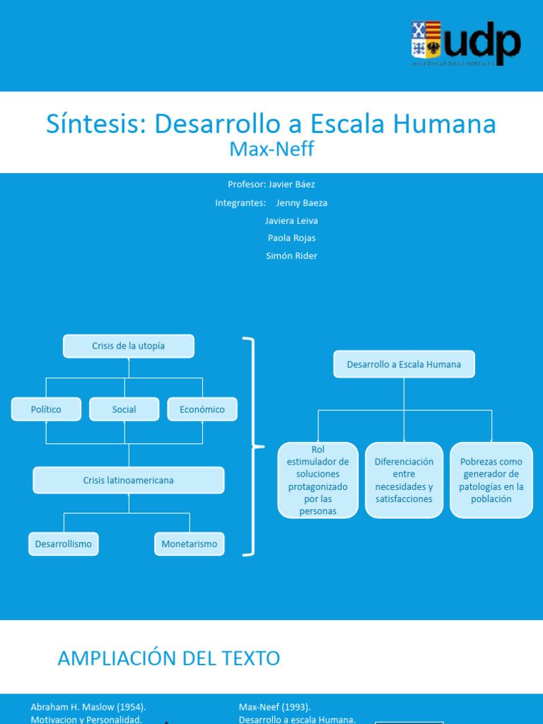 Necesidades y Satisfactores de Max-Neef | PDF | Ciencias del ...