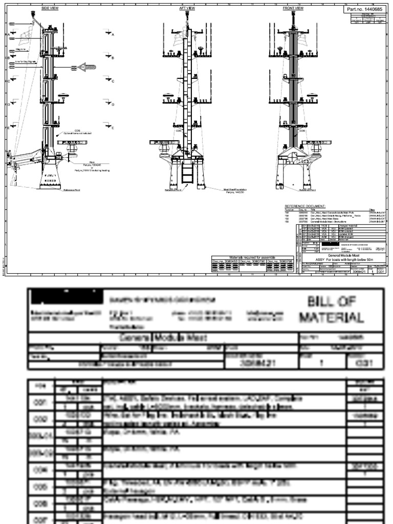 General Module Mast (DRAW-PART - 3068421 - 1 - G01) - 1 | PDF