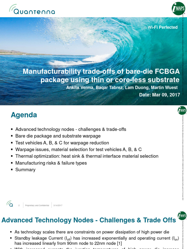 Manufacturability Trade Offs of Bare Die Fcbga Package Using Thin or ...