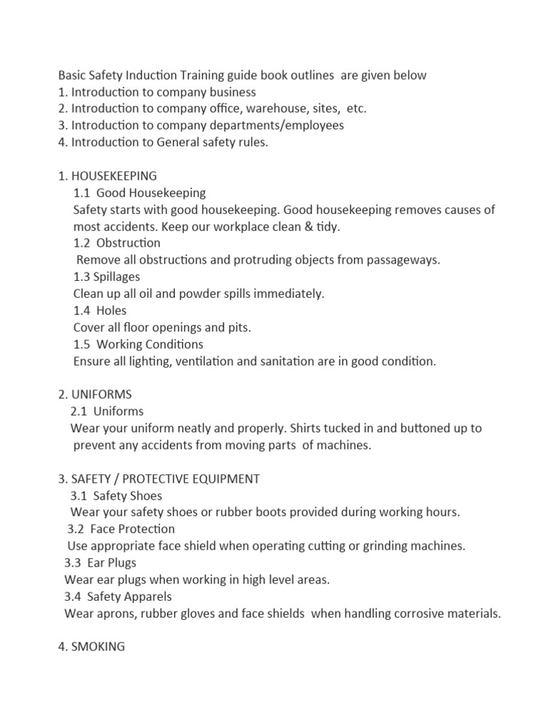 Safety Induction Training | PDF | Forklift | Housekeeping