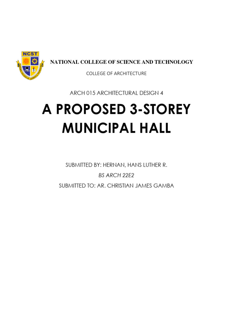 A Proposed 3-Storey Municipal Hall | Download Free PDF | Building ...