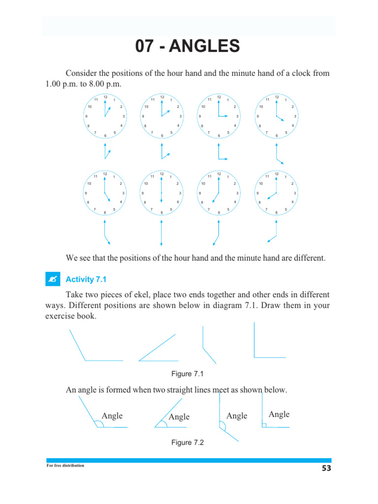 Angles For Grade 6 | PDF