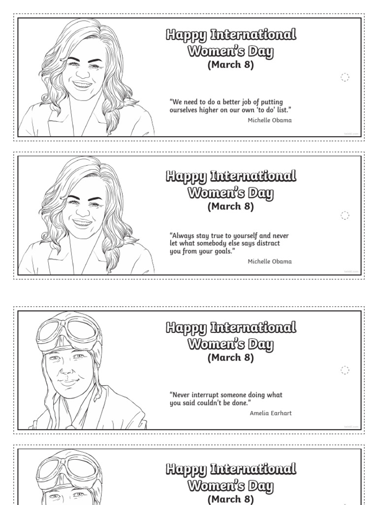 T 1705770184 International Womens Day Coloring Bookmark - Ver - 2 | PDF