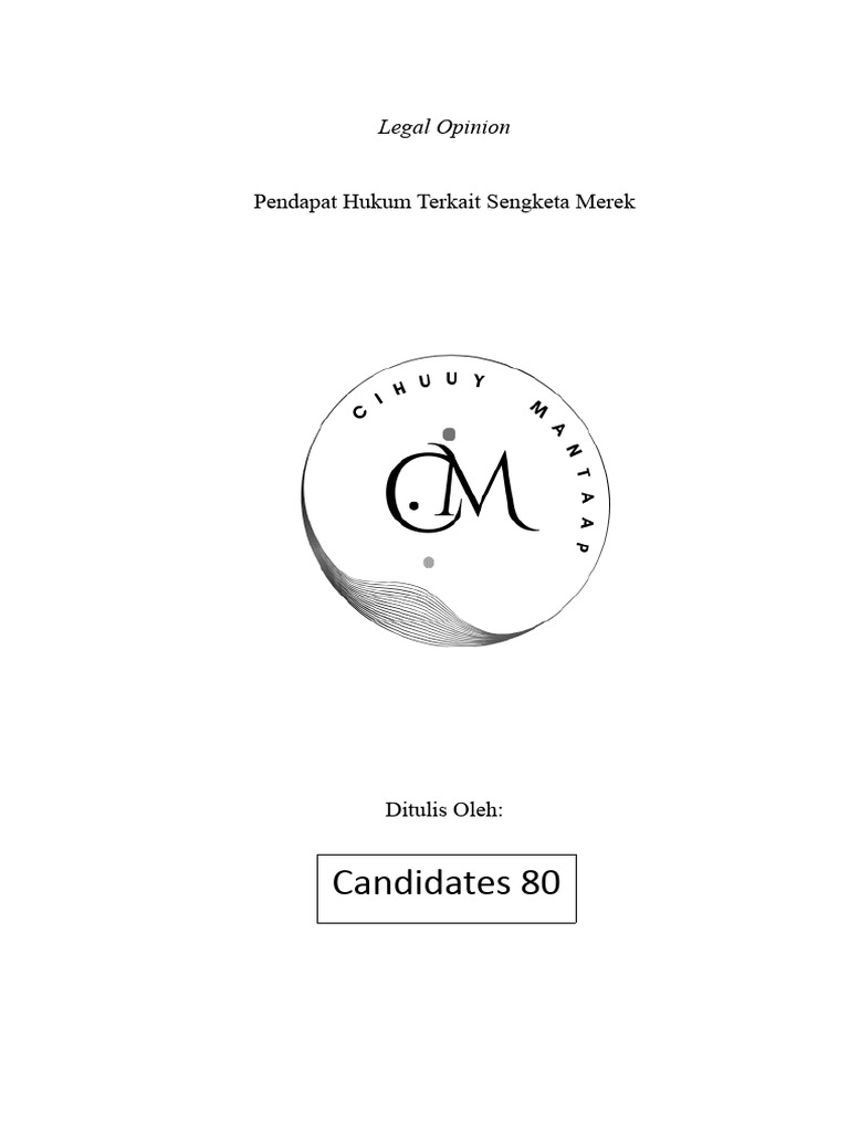 Contoh Legal Opinion | PDF