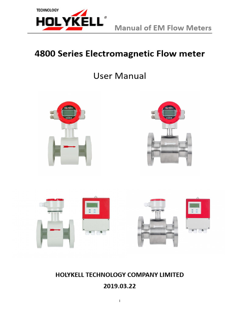 4800 Series Manuals EFM HOLYKELL 2019 | PDF | Flow Measurement | Inductor