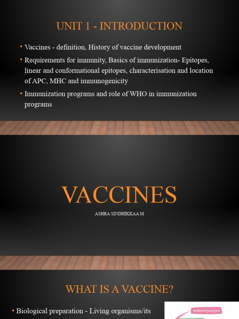 Unit 1 - Introduction | PDF | Vaccines | Louis Pasteur