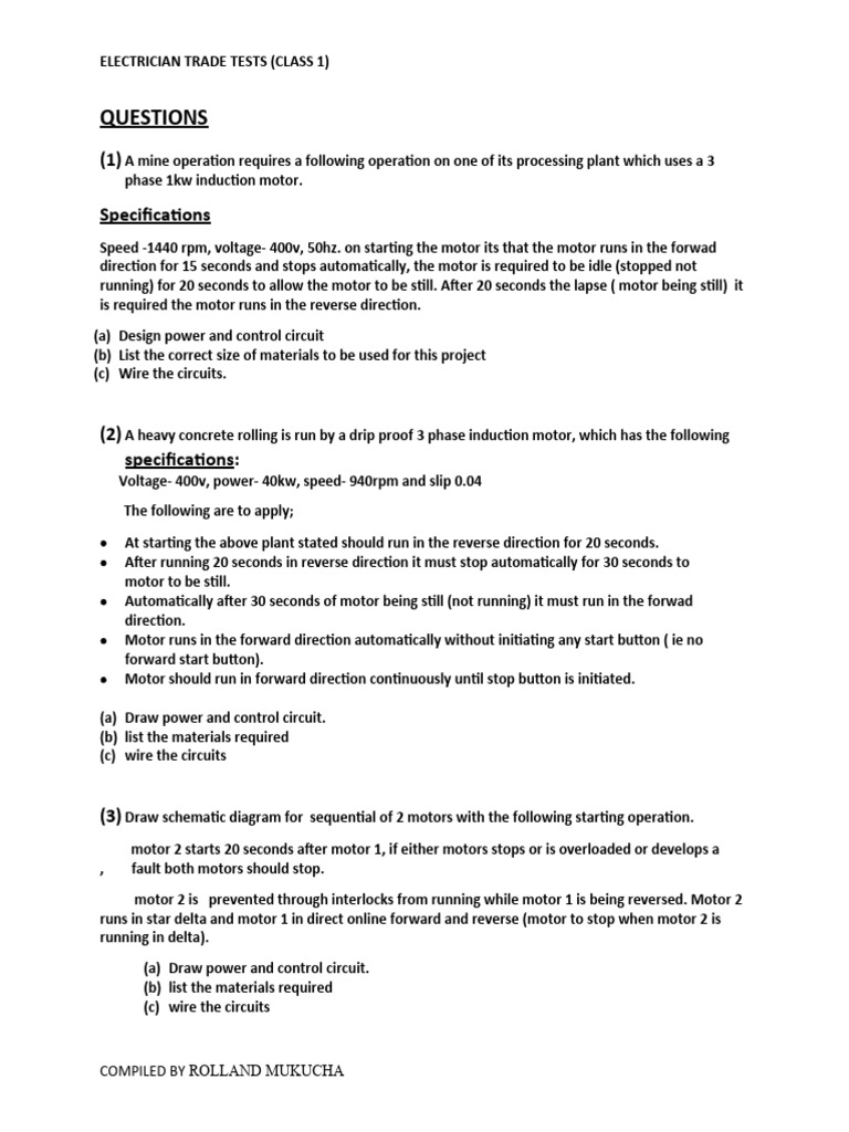 Trade Tests Questions | PDF