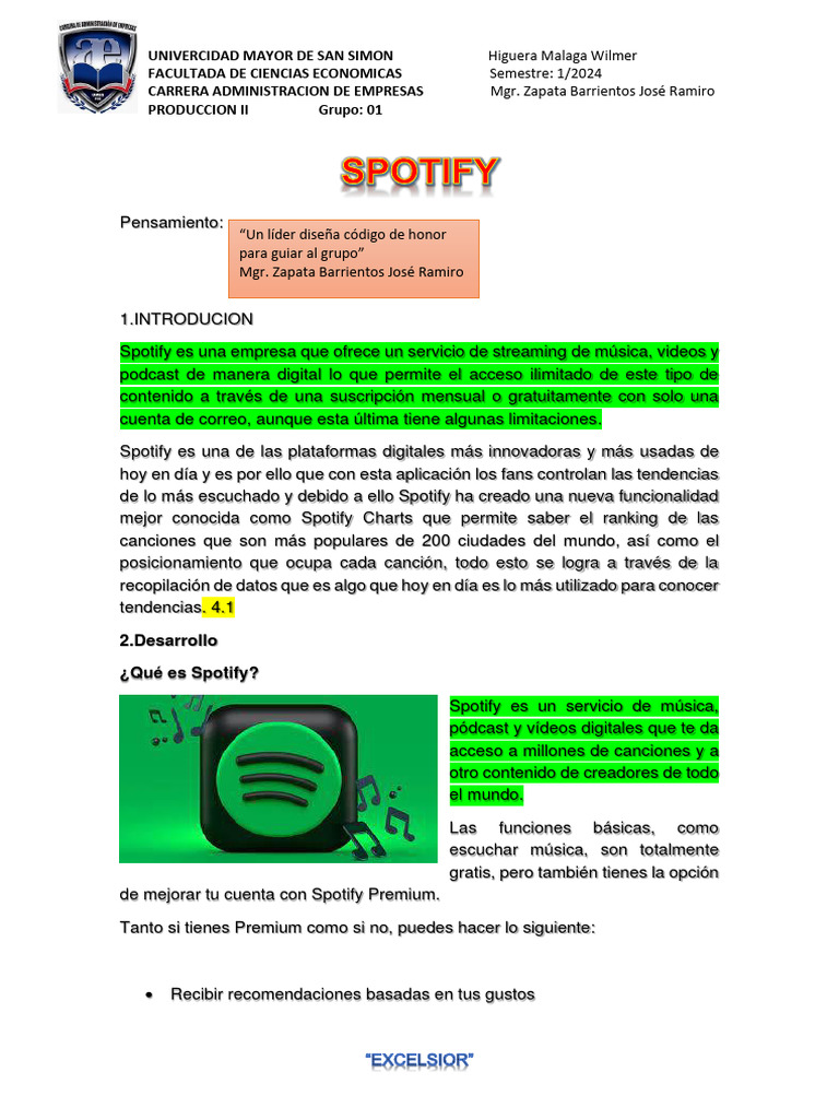 SPOTIFY | PDF | Spotify | Streaming Media