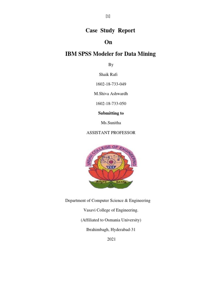 1602-18-733-049 &050 DM Case Study Report | PDF | Analytics | Data Analysis