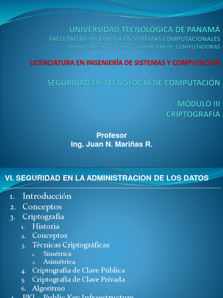 STC8470 - Módulo III | PDF | Criptografía de clave pública | Clave ...