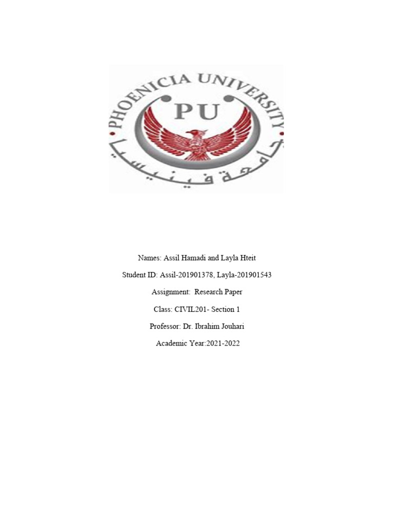 Research Paper Civil 201 Edited 3 Layla & Assil | PDF | God | Lebanon