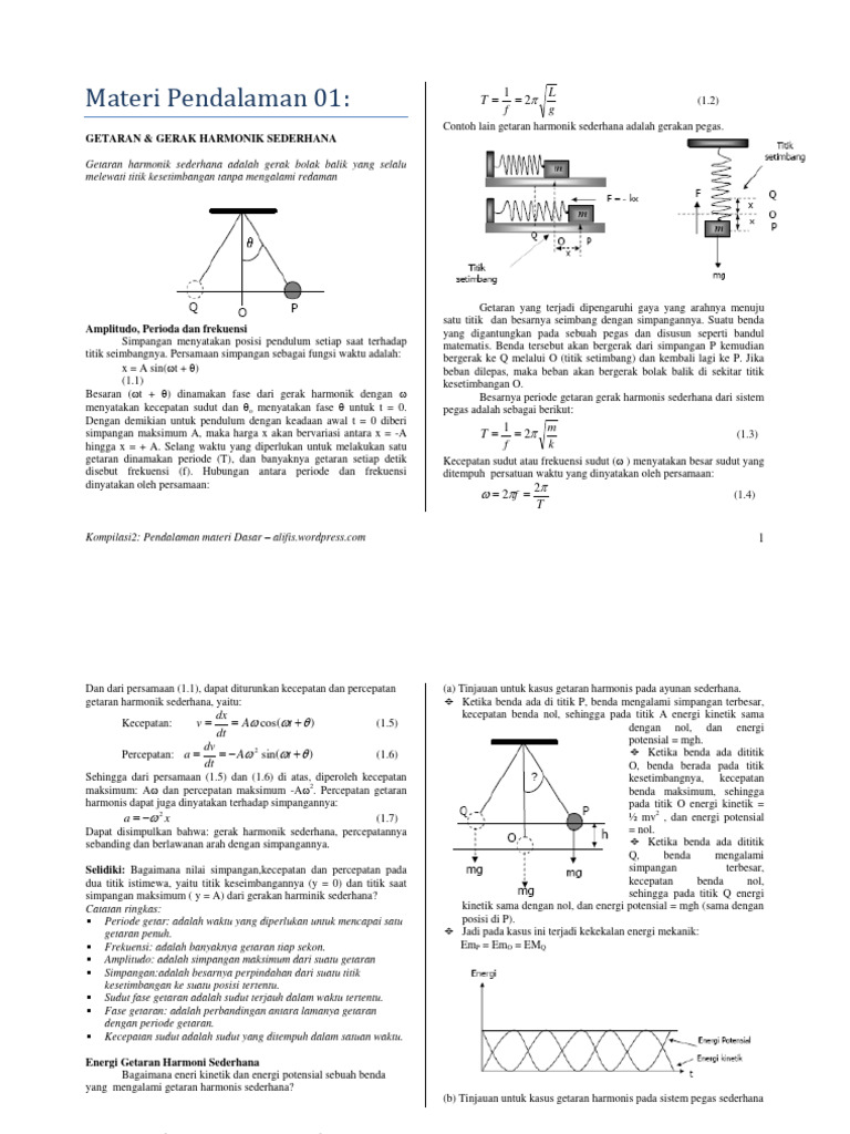 Getaran Harmonik Sederhana dan Energi | PDF | Sains & Matematika