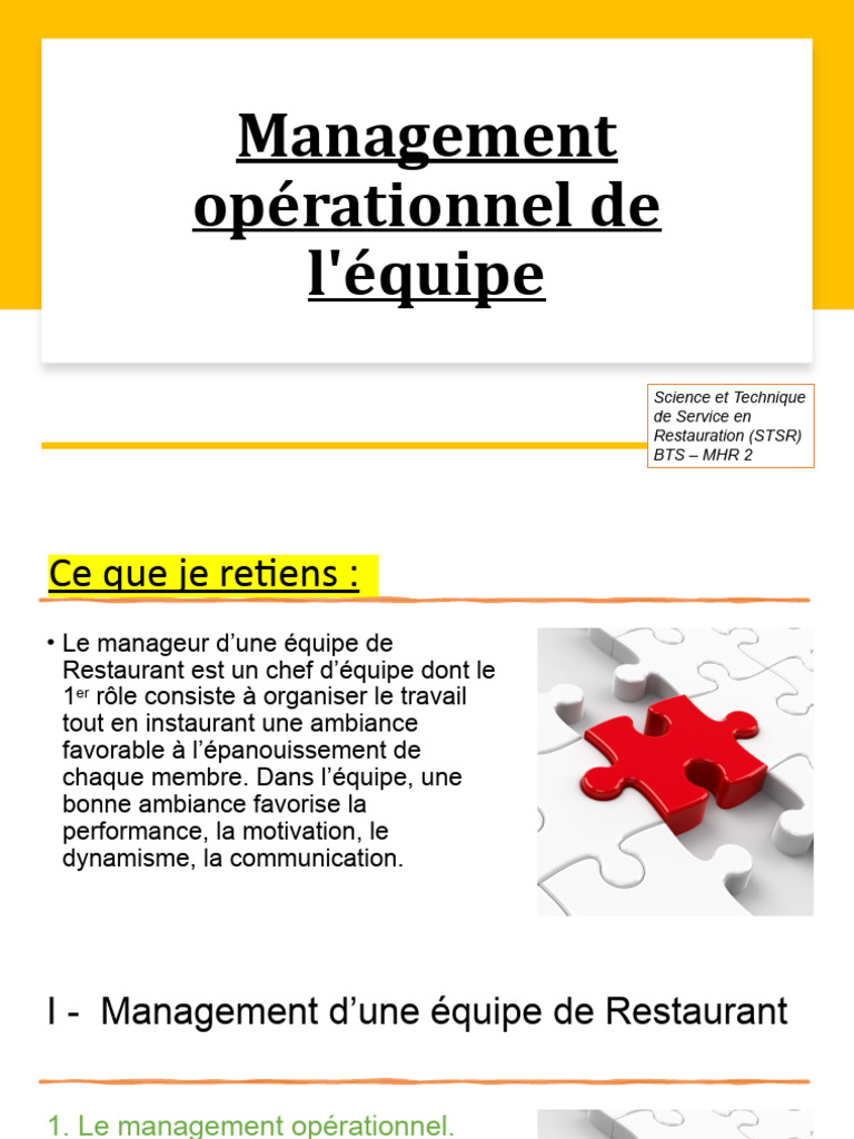 Management opérationnel de l'équipe | PDF | Résolution de conflit