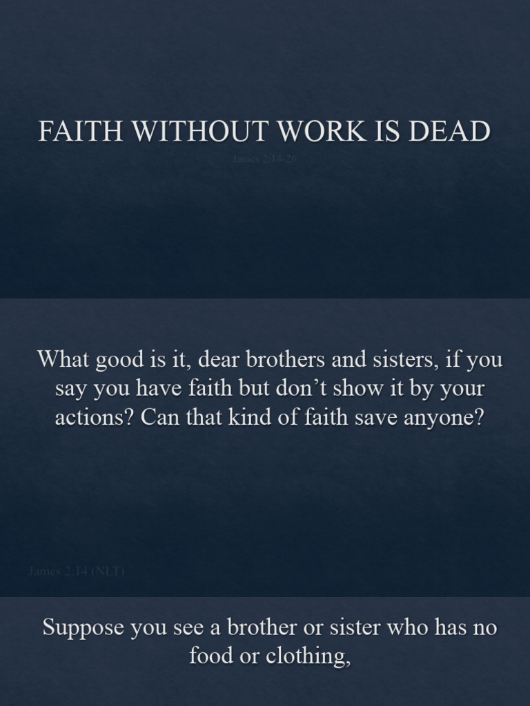 Faith and Works: A Biblical Perspective | PDF
