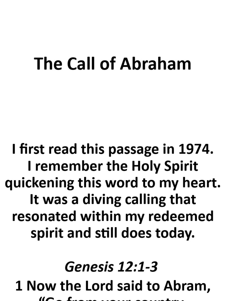 The-Call-of-Abraham | PDF | Abraham | New Covenant