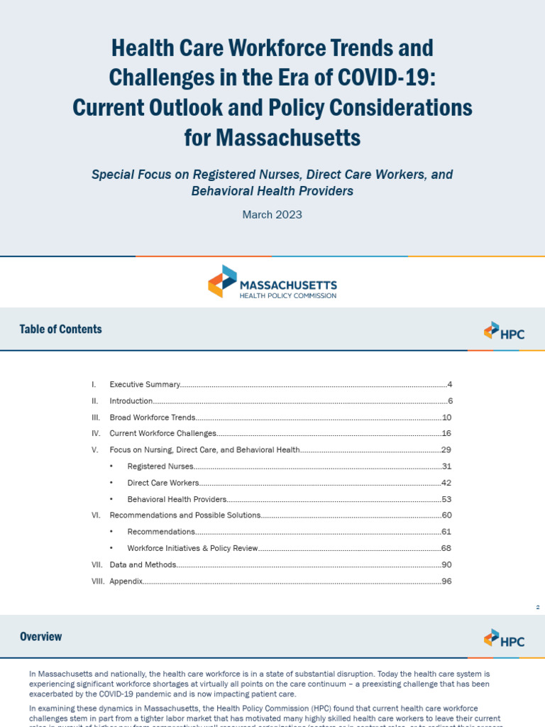HPC_Health Care Workforce Trends and Challenges | PDF | Cost Of Living ...
