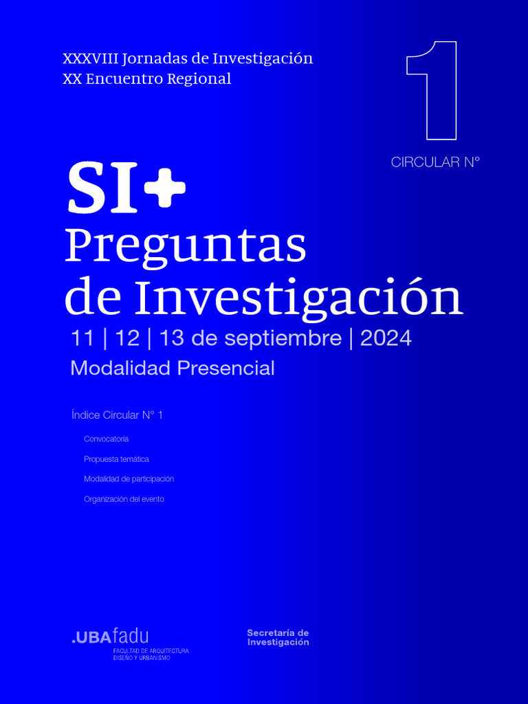 Circular N1 - SI Preguntas de Investigacion 2024 | PDF | Crecimiento personal y profesional | Arte