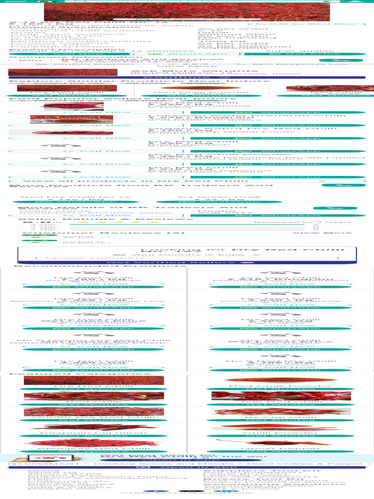 s-12 Dry Red Chilli No. 12 at Rs 155kg in Indore ID 24331684973 | PDF ...
