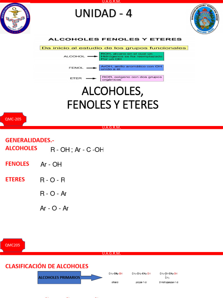 Alcoholes, Fenoles y Eteres | PDF | Alcano | Polaridad química