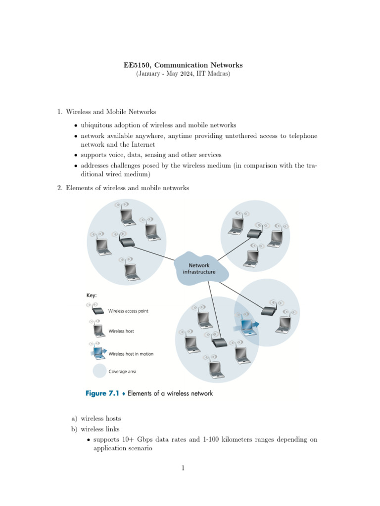 Wireless & Mobile Networks Course | PDF | Computer Network | Wireless Lan