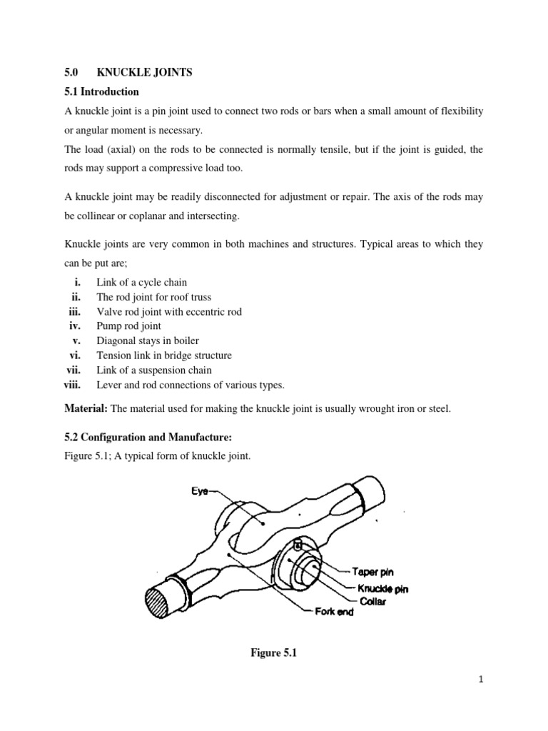 5.0 Knuckle Joint | PDF | Science & Mathematics | Technology & Engineering