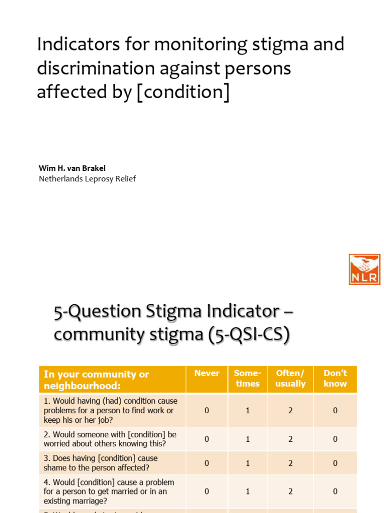 Stigma Indicators for Affected Persons | PDF
