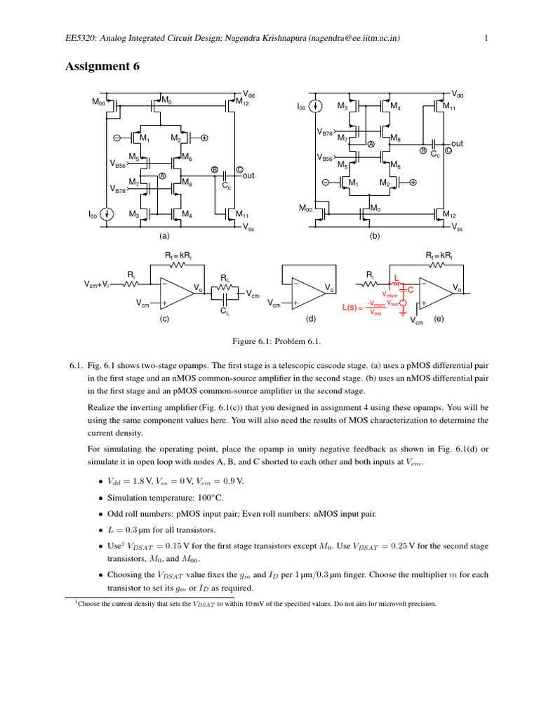 Assignment 06 | PDF | Operational Amplifier | Amplifier
