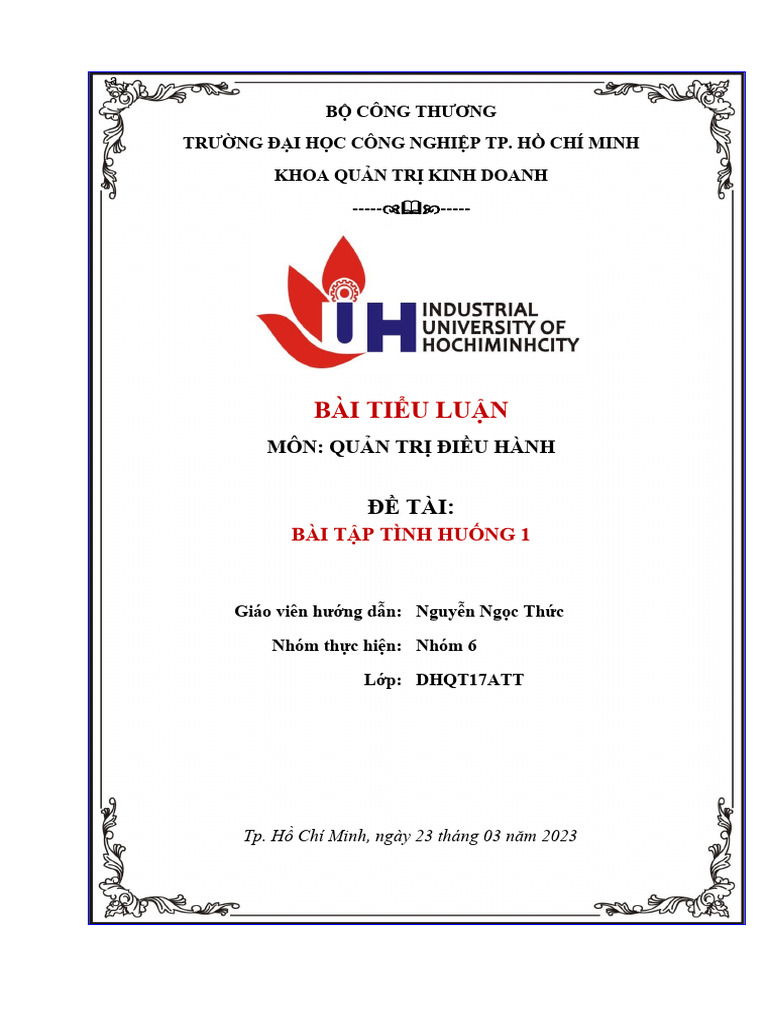 QTDH - TIỂU LUẬN GIỮA KỲ | PDF