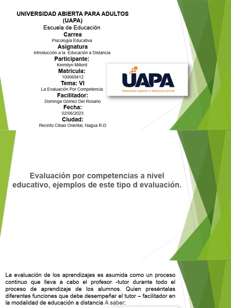 Tarea Vi Educ. A Distancia Keimilyn 2023 | PDF | Evaluación | Maestros