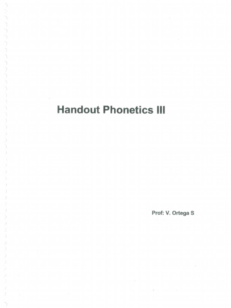 handout Phonetics III | PDF