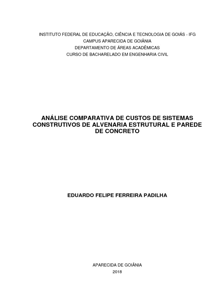 Tcc Eduardo Padilha Pdf Concreto Economia