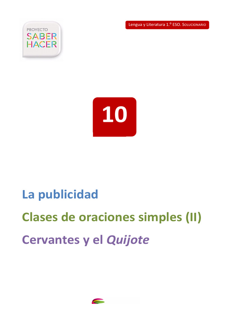 Sol Leng3ESO Comenta 10 | PDF | Don Quijote | Publicidad