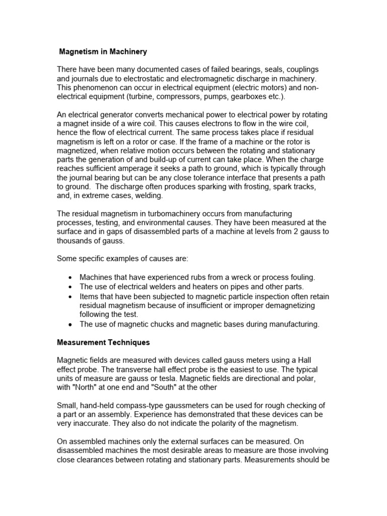 Rotor Degaussing Rev 1 | PDF | Mechanical Engineering | Physical Sciences