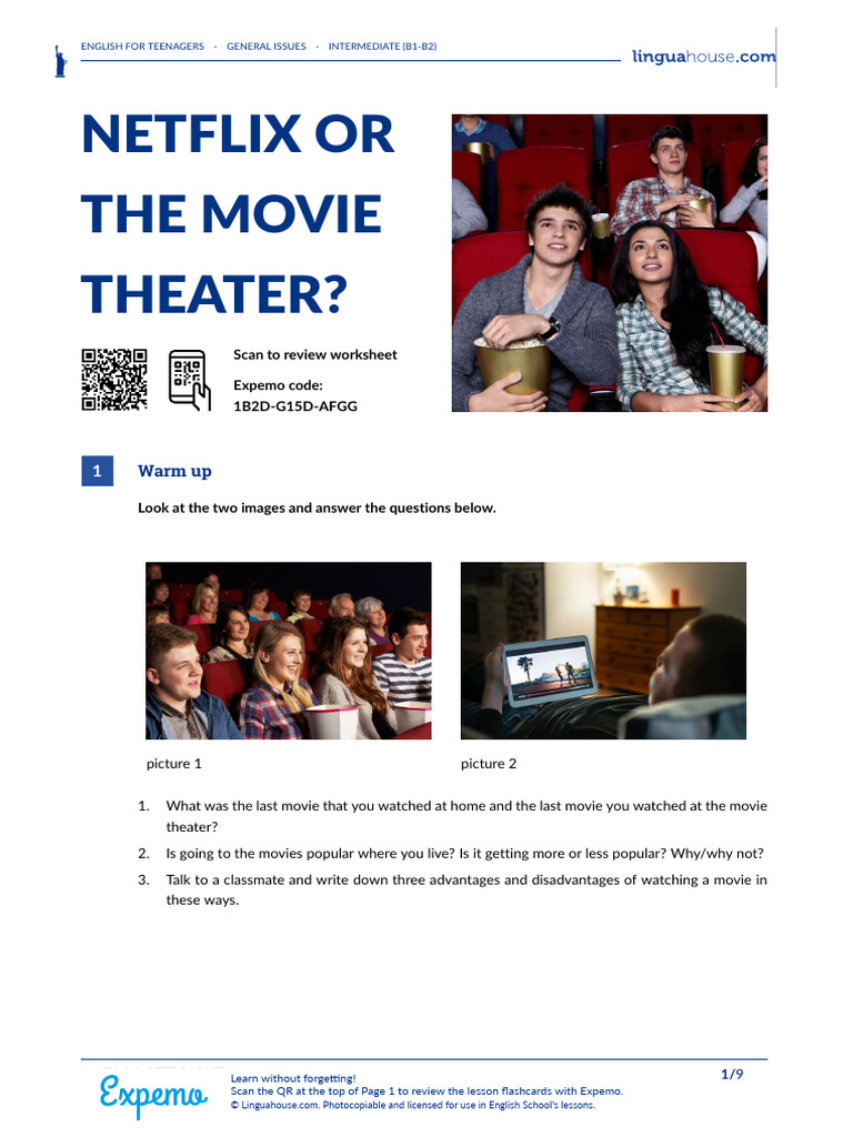 Netflix or The Movie Theater American English Student | PDF | Games ...