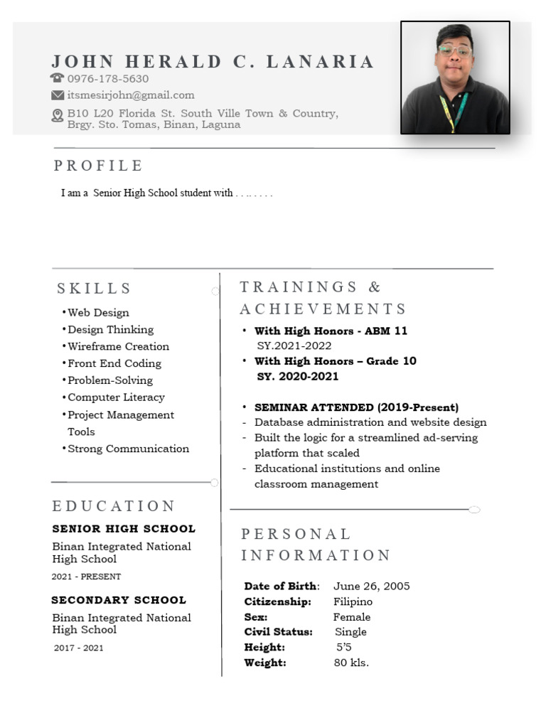 Resume Template | PDF | Computing | Human Communication