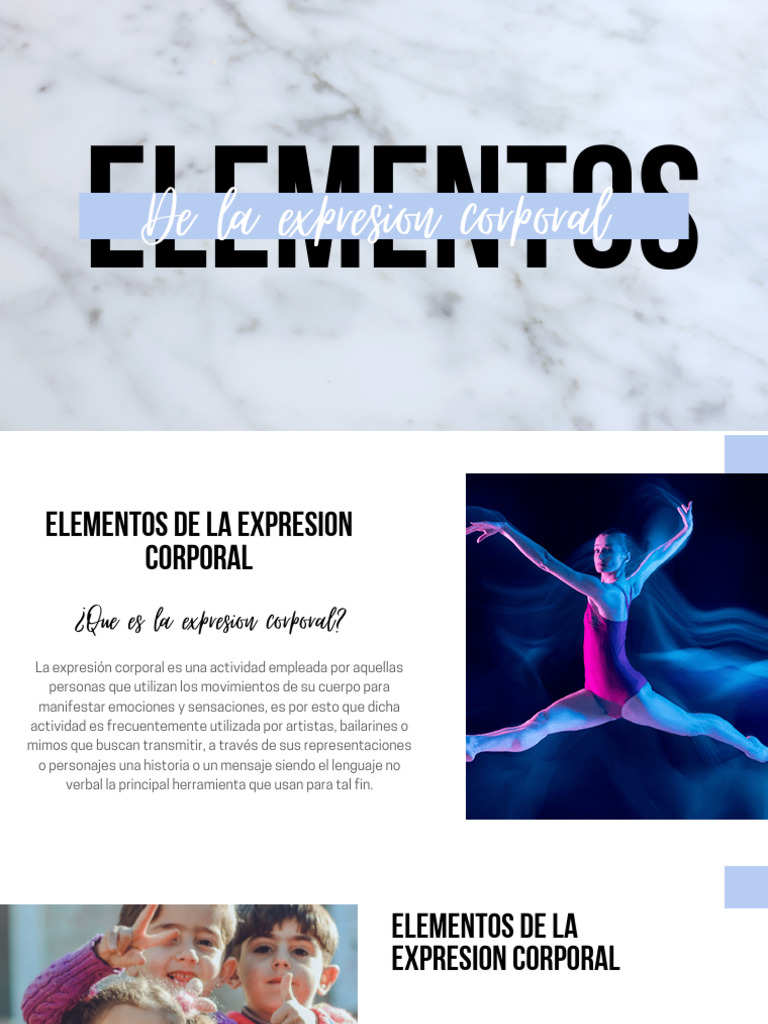 Exposición Elementos de La Expresión Corporal | PDF | Comunicación ...