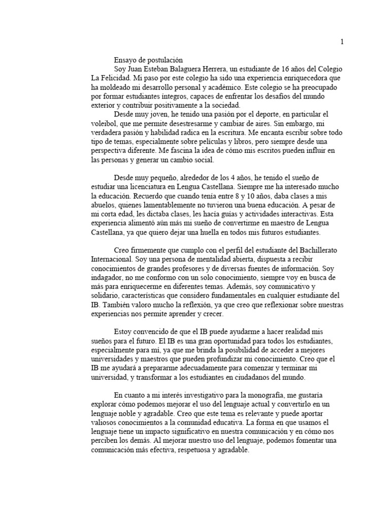 ENSAYO POSTULACION NORMAS APA | PDF