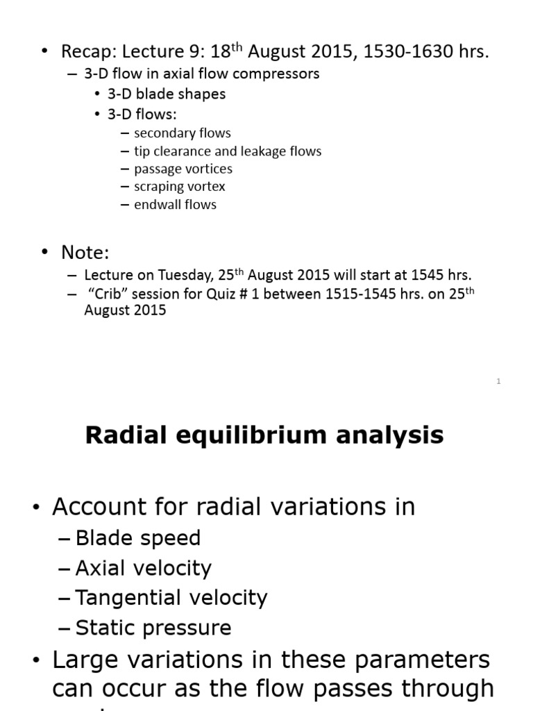 Lec 10 | PDF | Turbine | Vortices