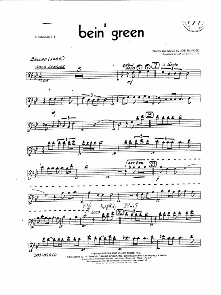 Bein Green - 1st Trombone | PDF